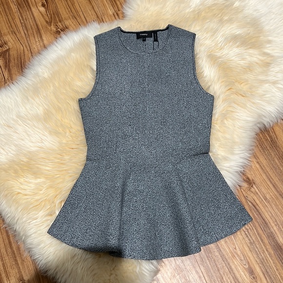 Theory | Tops | Theory Gray Top Classic Peplum G | Poshmark